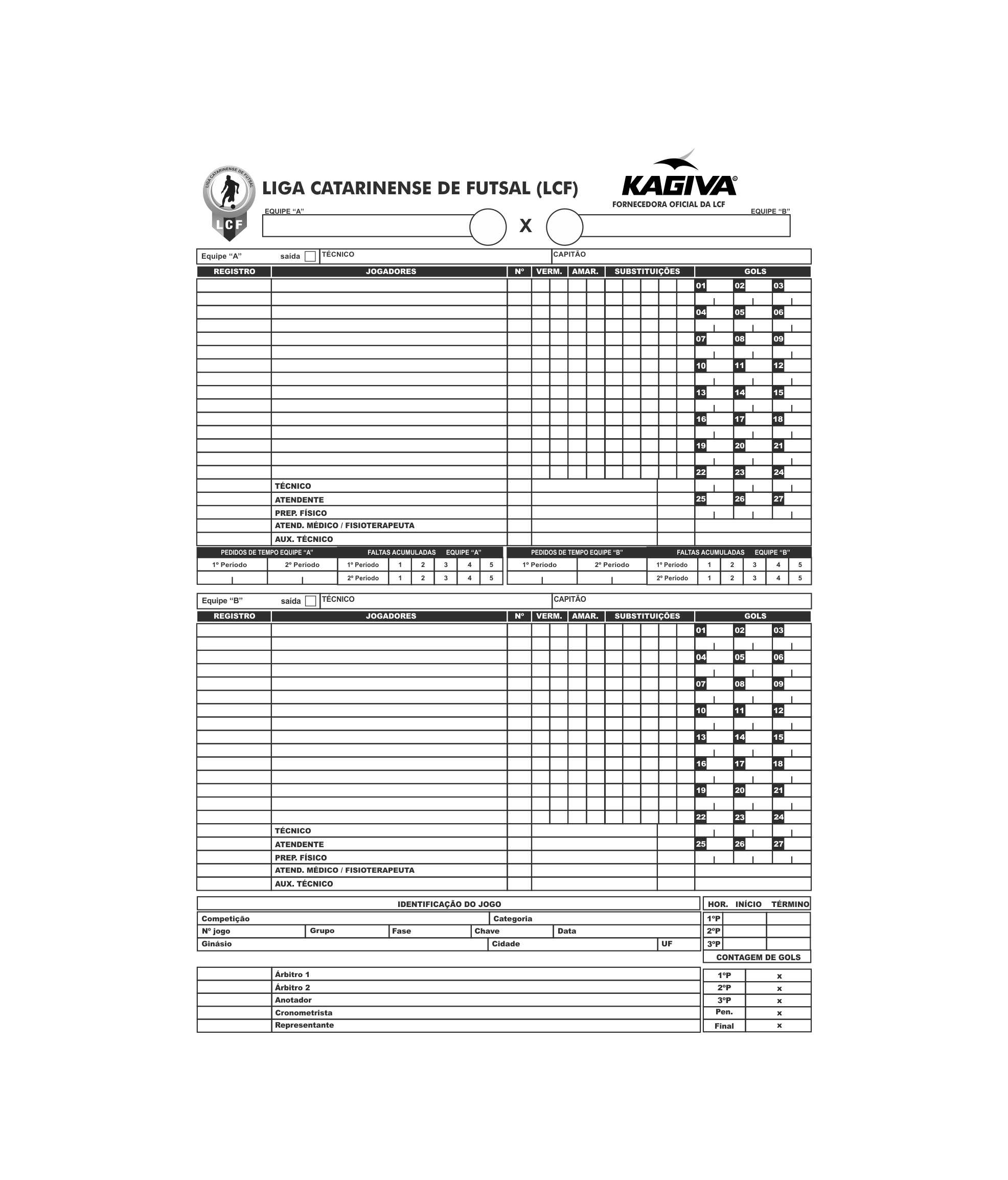 Sumula Simples De Futsal - RETOEDU